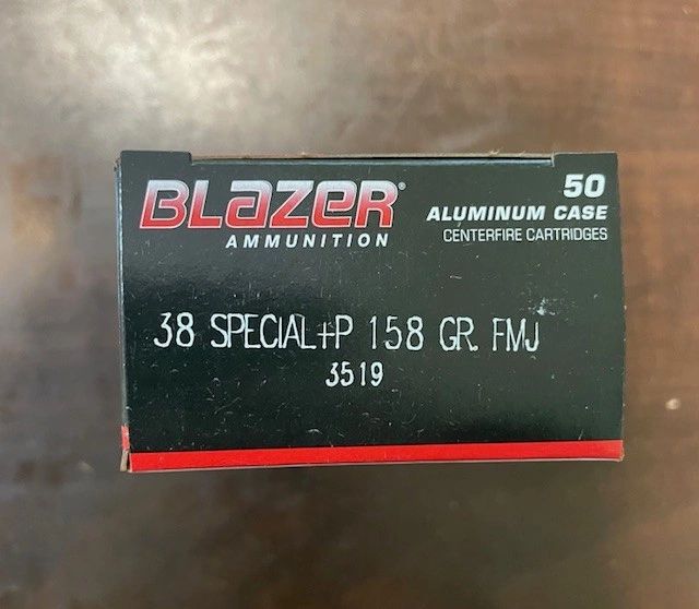CCI Blazer .38 Special+P 158 Gr FMJ Aluminum Shell Ammunition